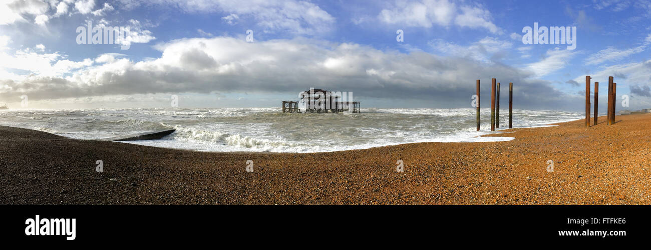 Brighton, UK. 28th March, 2016. UK Weather: Weathering the storm ...
