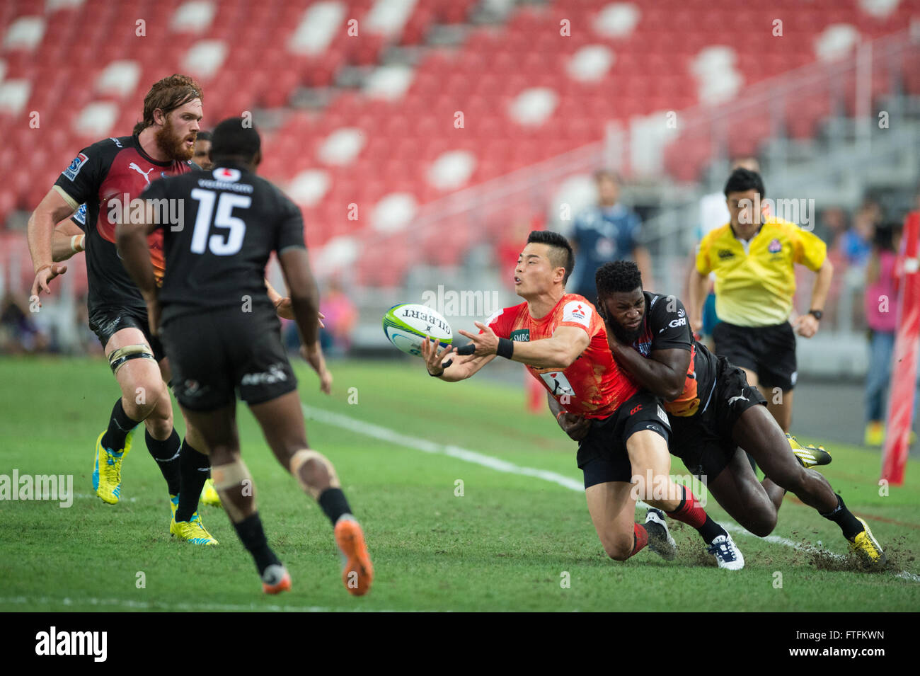 Akihito YAMADA (JPN), Left Wing, Super Rugby 2016 Sunwolves vs Bulls ...
