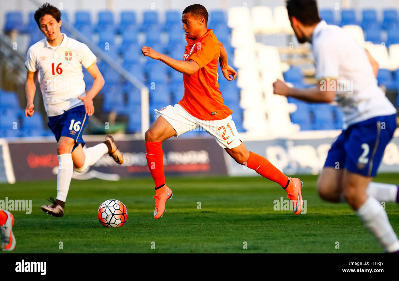 San Pedro del Pinatar, Spain. 28th March, 2016. Friendly football match ...