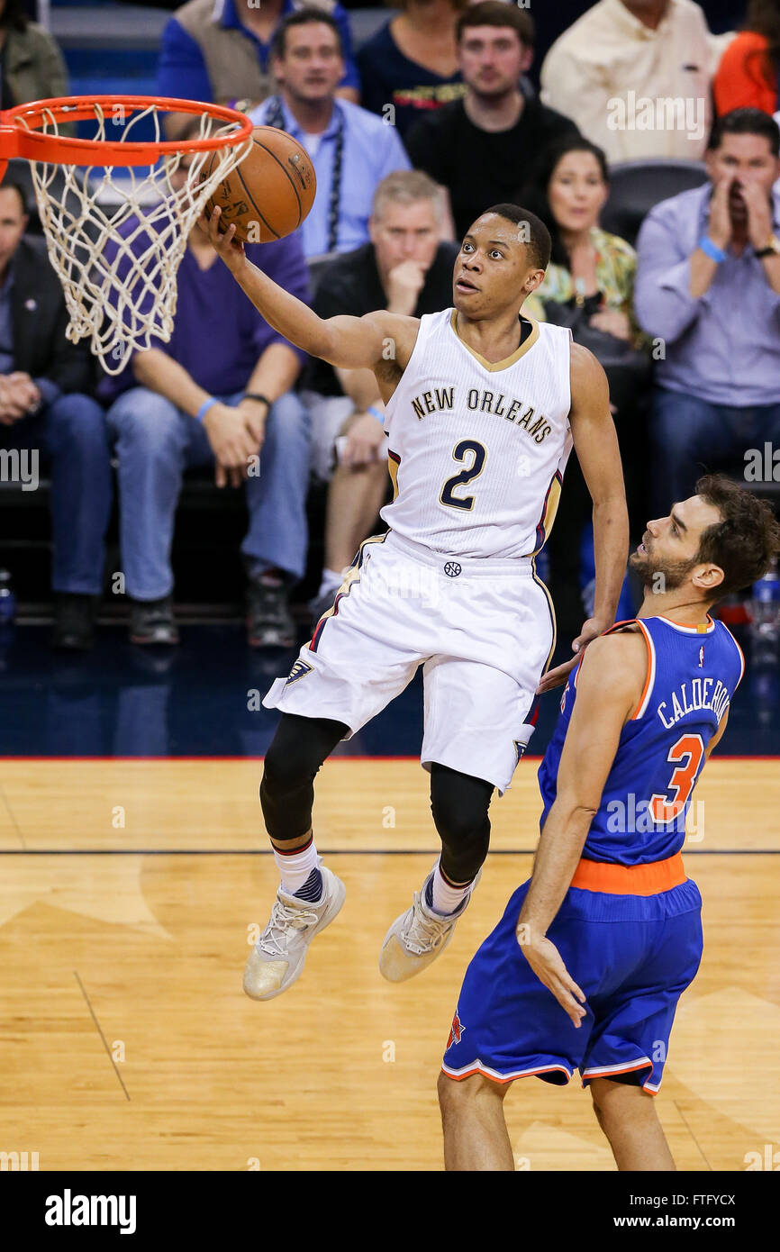 New Orleans, LA, USA. 28th Mar, 2016. New Orleans Pelicans guard Tim ...