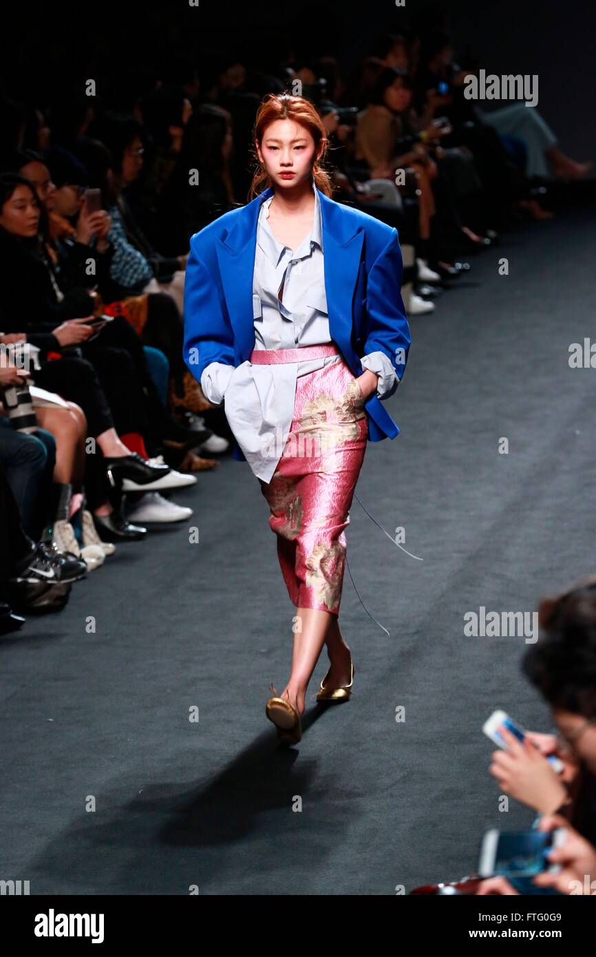 The second day of Seoul fashion week, PUSHBUTTON fashion show in Seoul ...