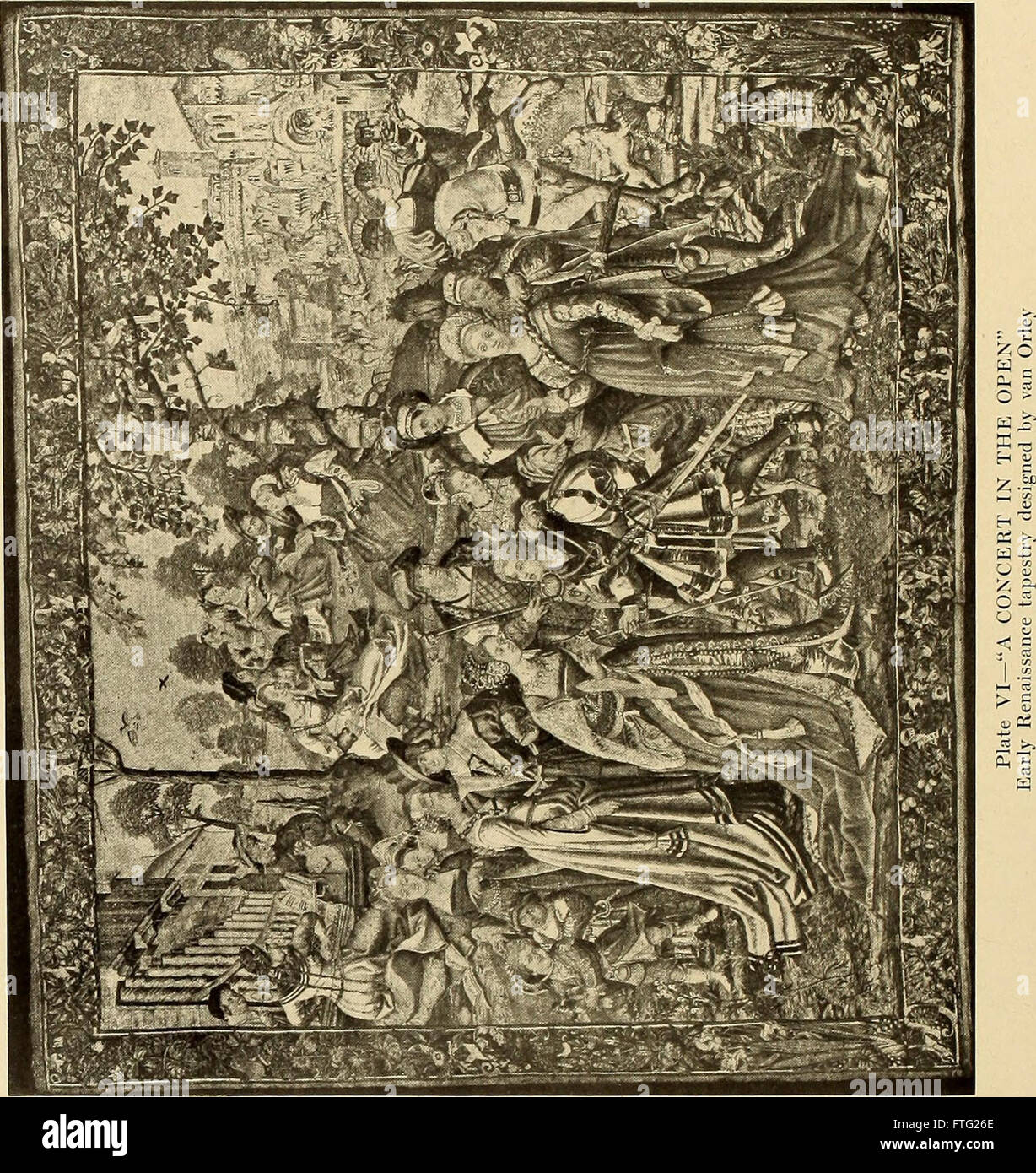 An illustrated book detailing various decorative textiles for use on ...