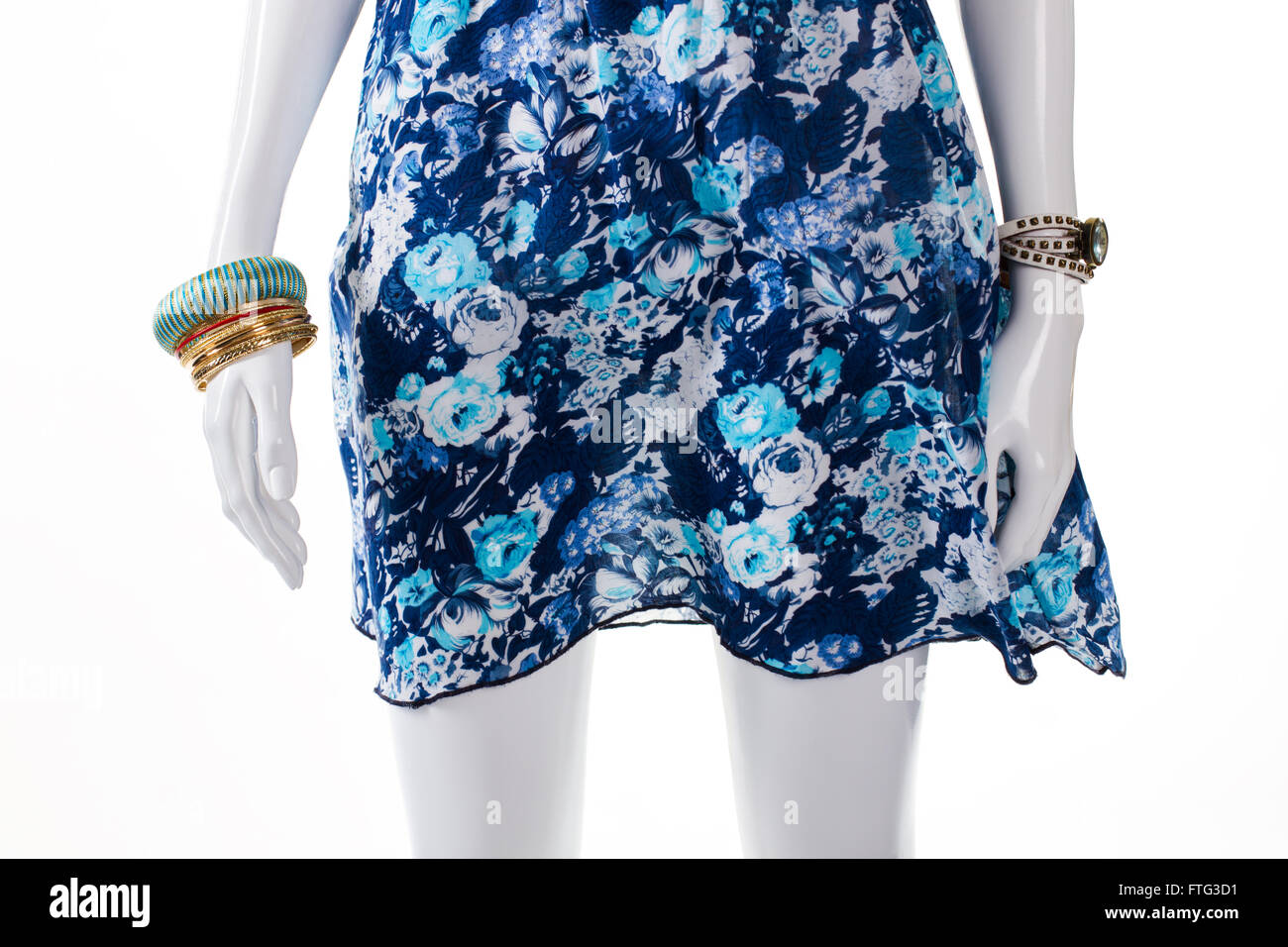 Turquoise bracelet on mannequin's hand Stock Photo - Alamy