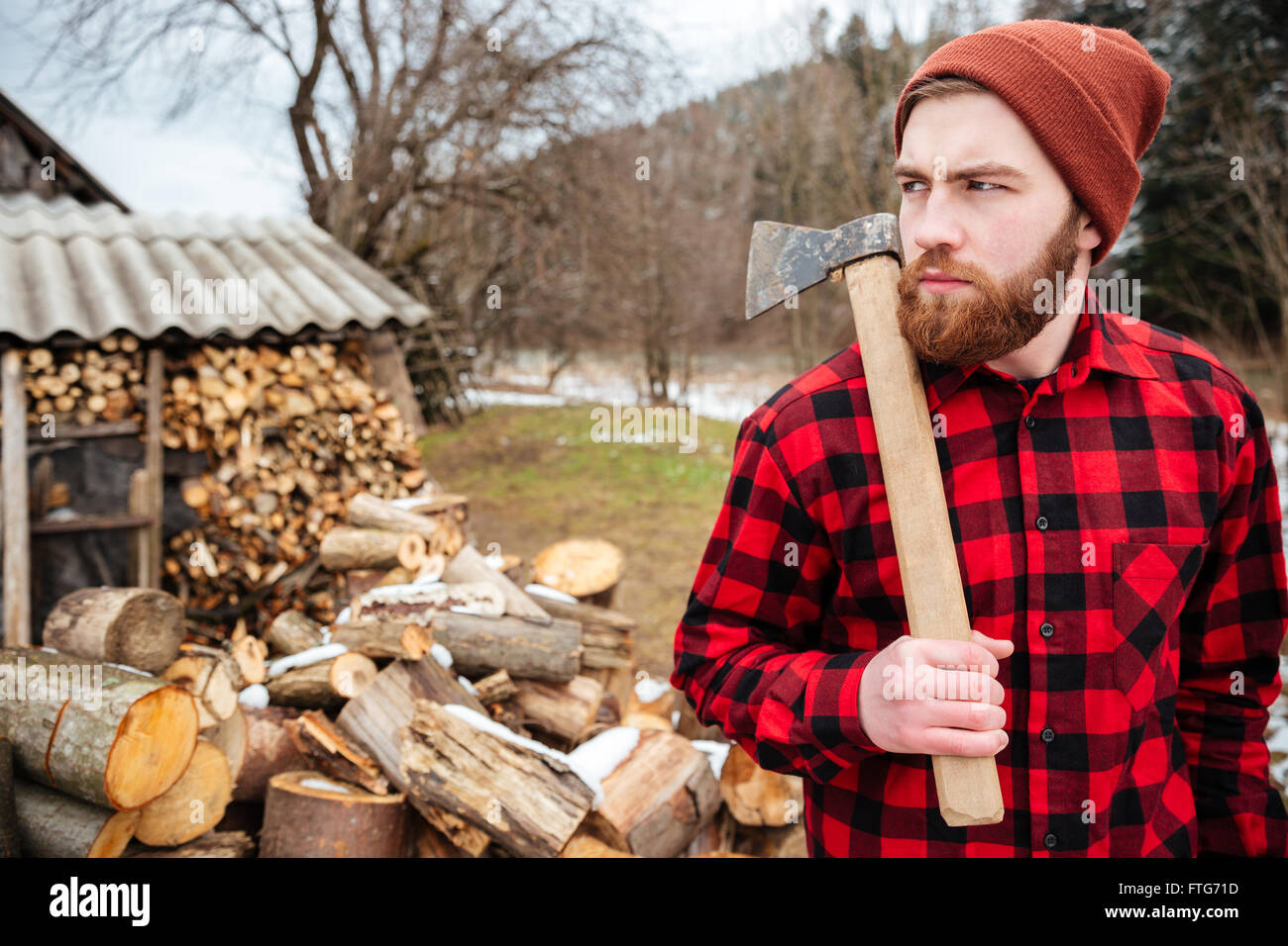 Serious lumberjack hi-res stock photography and images - Alamy