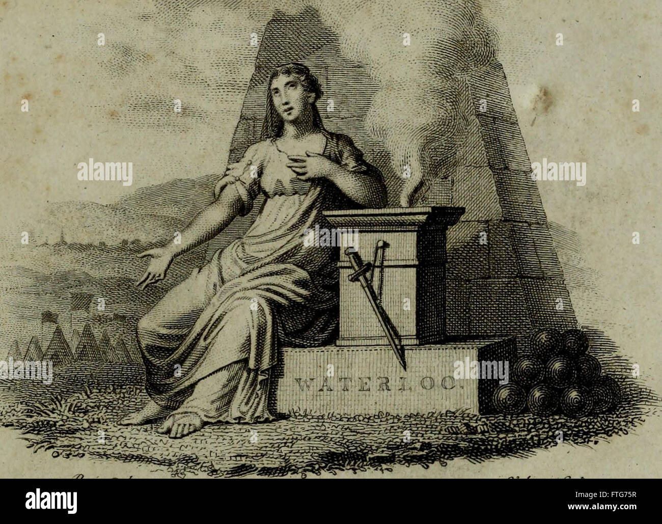 A 1816 monument commemorating the military glory of the Dutch forces in ...