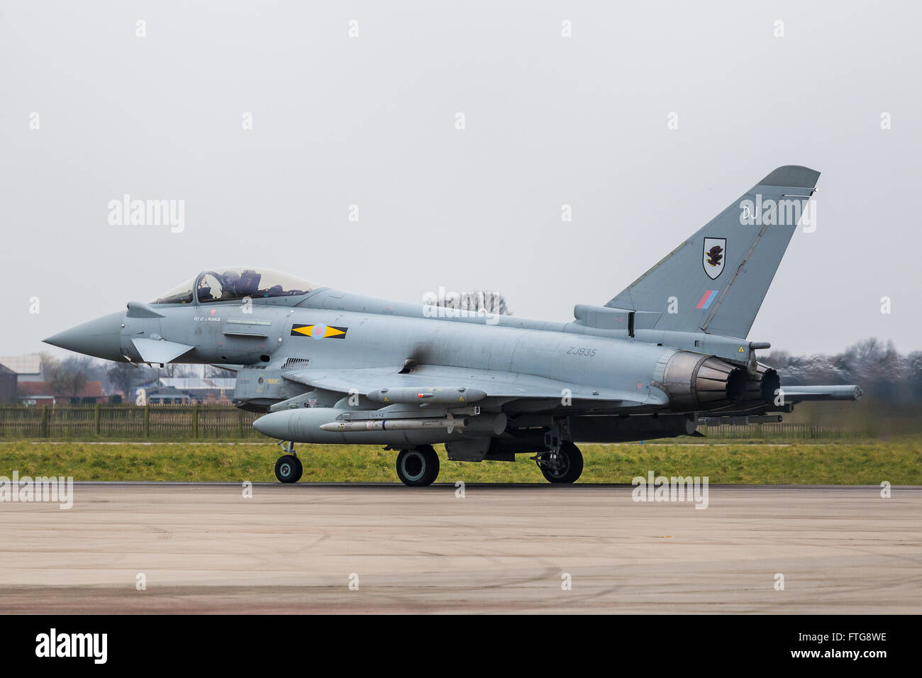 Eurofighter Typhoon Raf Taking Off High Resolution Stock Photography ...