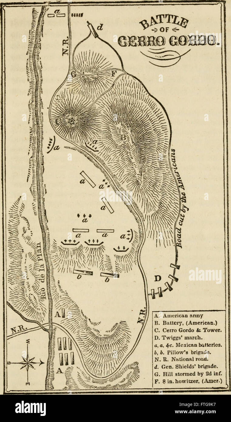 Mexico war map hi-res stock photography and images - Alamy