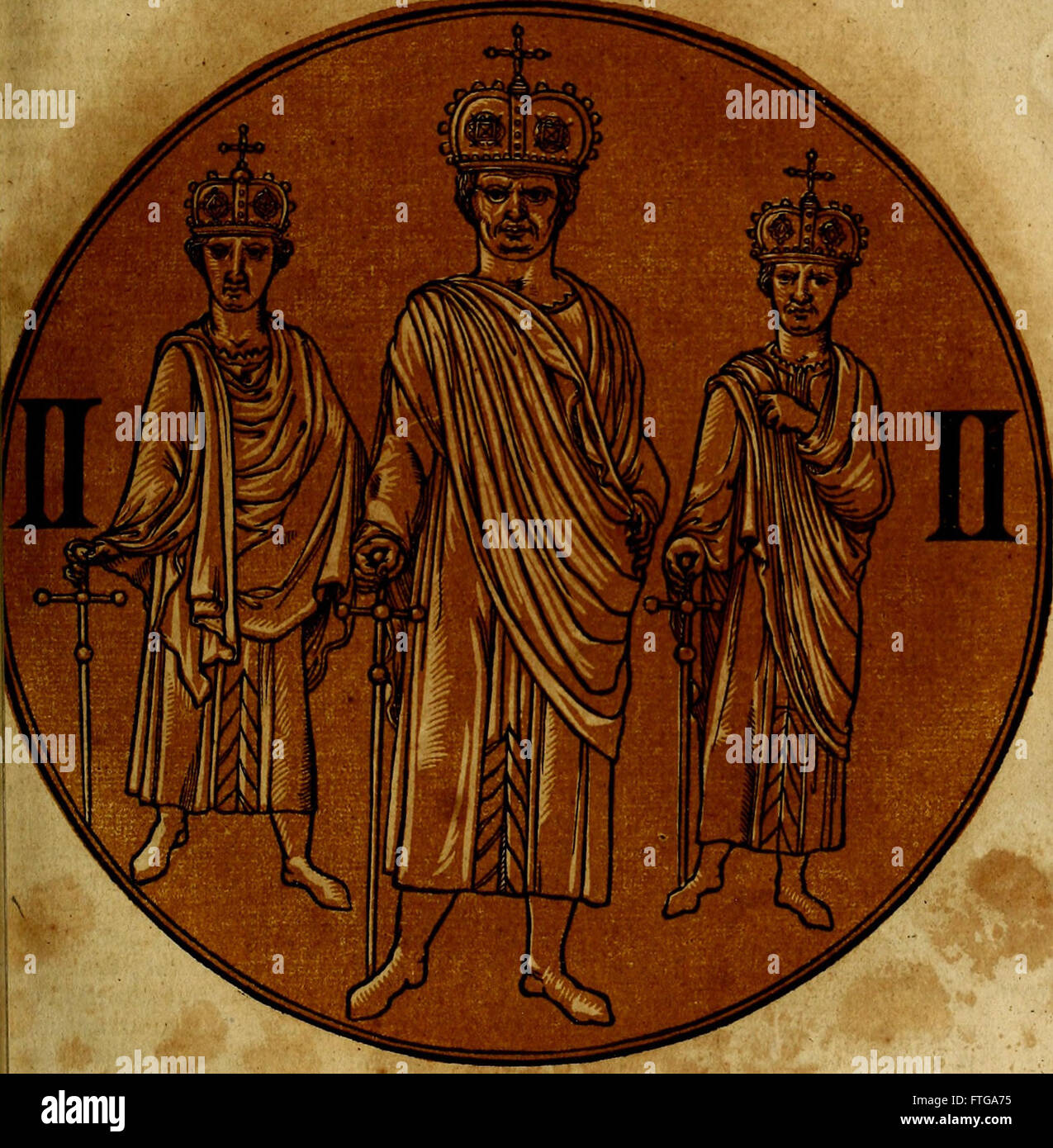 This 1645 work presents illustrations of Roman emperors based on ...