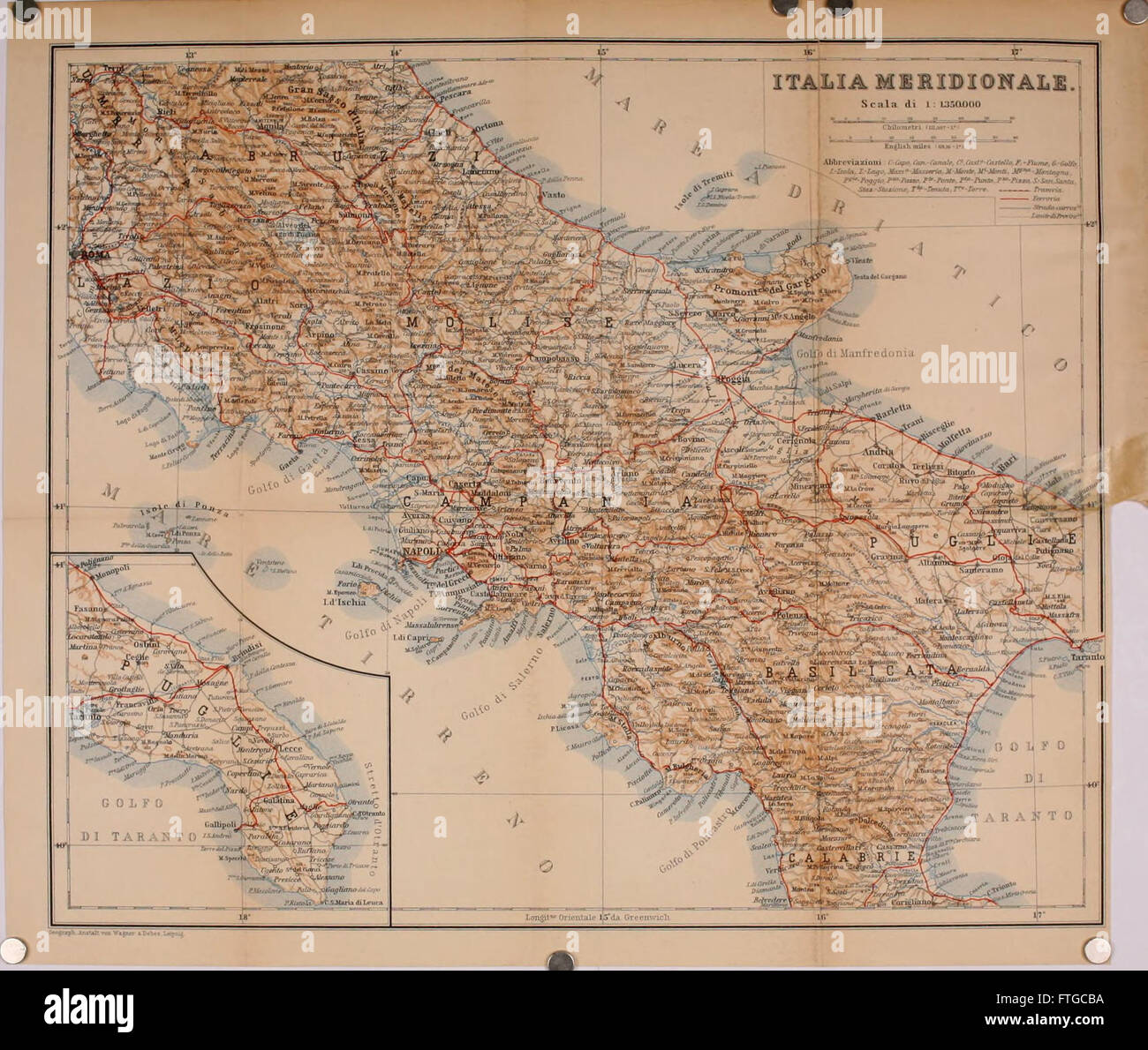 Italy map 1900 hi-res stock photography and images - Alamy