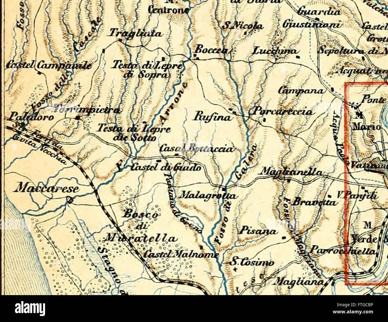 Map of italy 1880 hi-res stock photography and images - Alamy