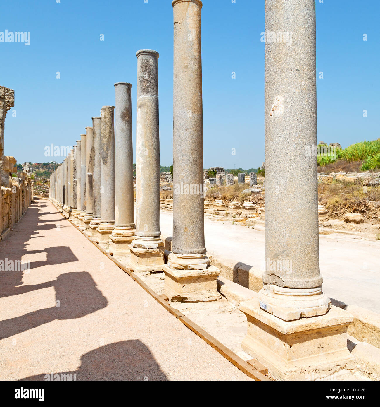 old construction in asia turkey the column and the roman temple Stock ...