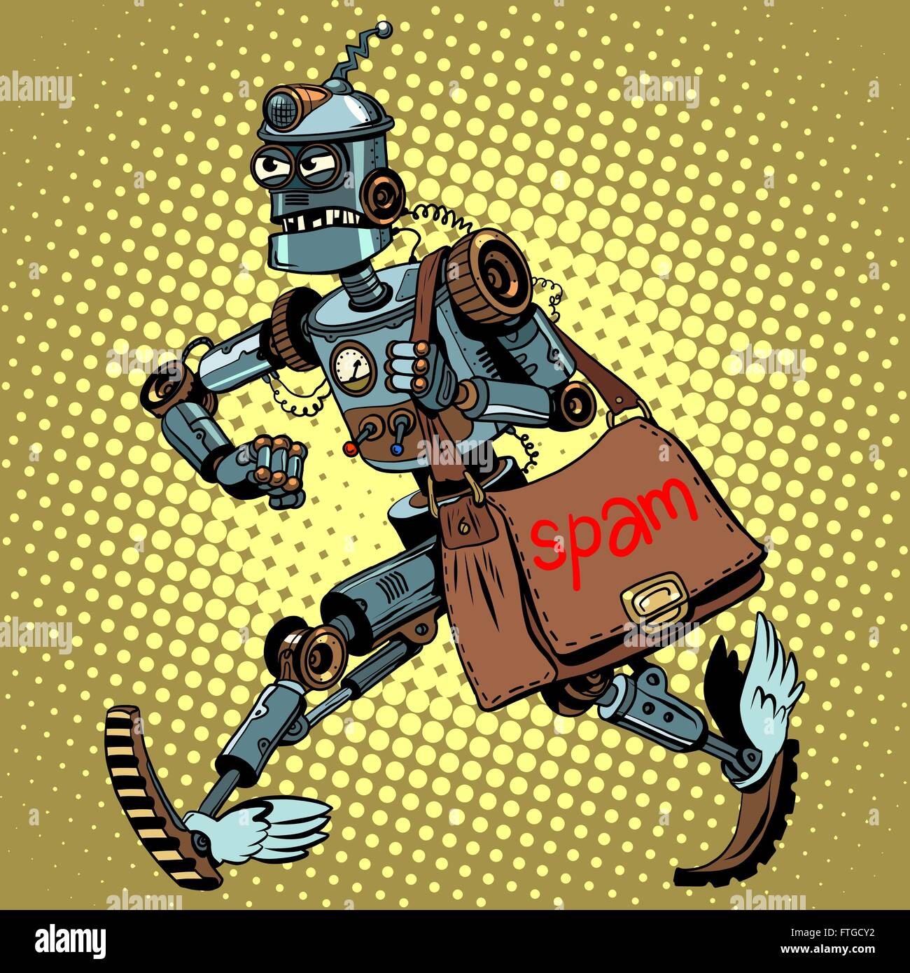 Electronic spam robot postman email Stock Vector Image & Art - Alamy