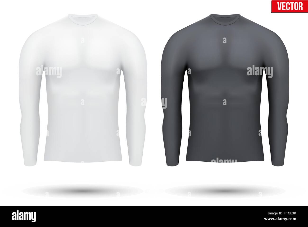 Under layer compression shirt with long sleeve of thermo fabric Stock ...
