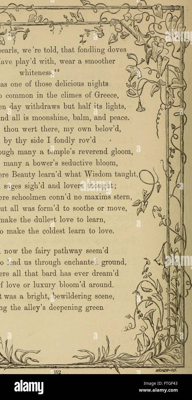 Literature, Art, and Song (1872) features the works of Thomas Moore ...