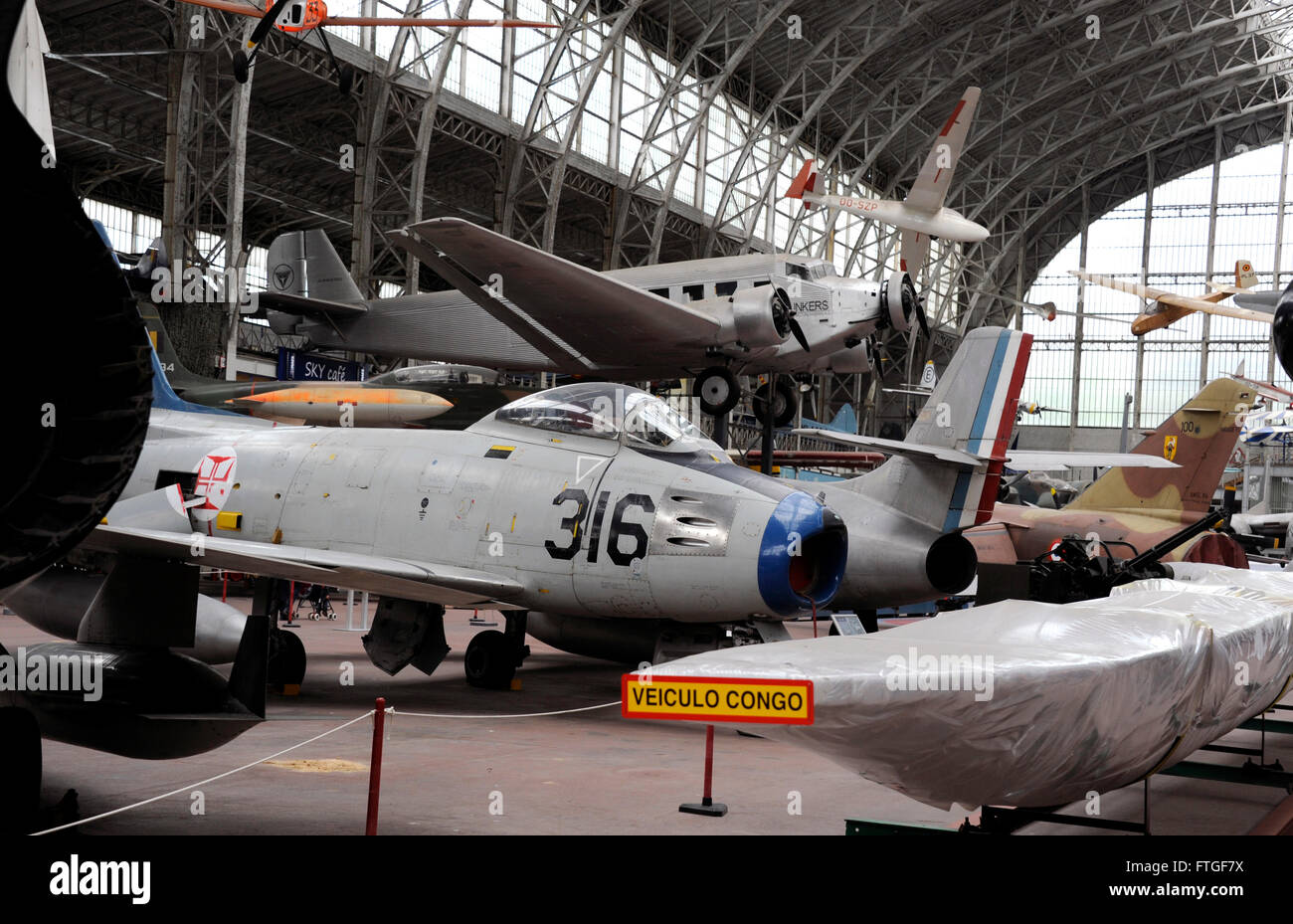 North American F-86 Sabre and Junkers JU 56, Royal Museum of the Armed ...