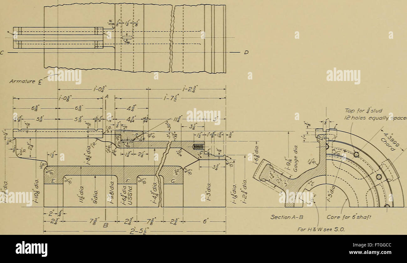 A 1909 textbook designed for trade schools, teaching mechanical drawing ...