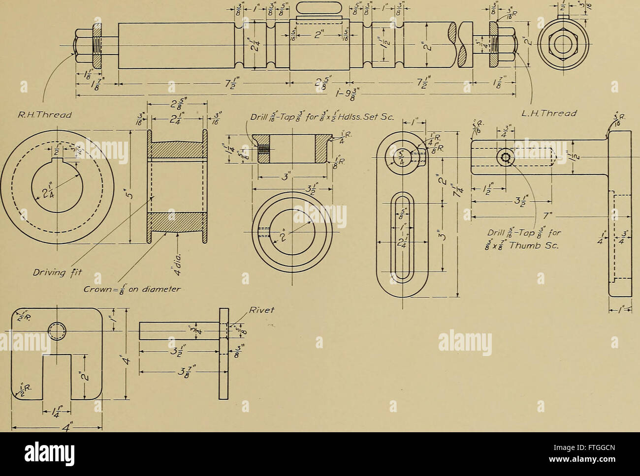 This 1909 textbook is designed to teach mechanical drawing techniques ...