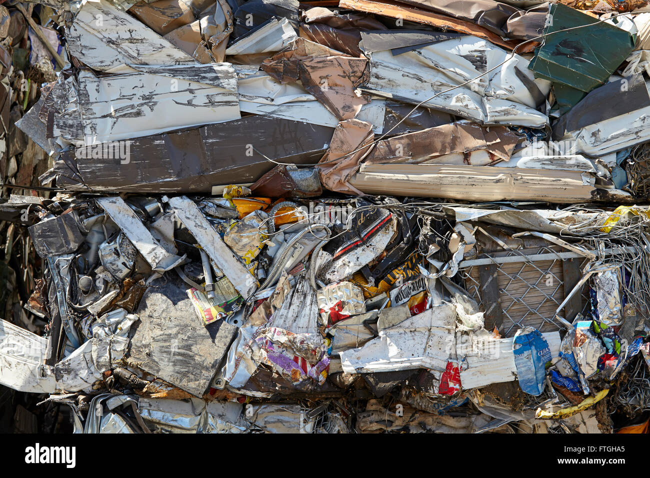 Scrap Metal Waste Compacted for Recycling Stock Photo - Alamy