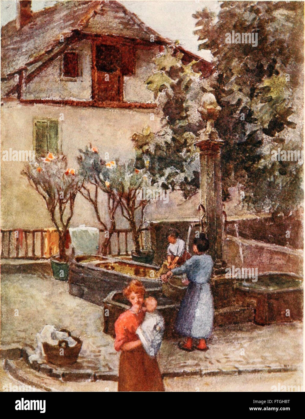 A 1908 work featuring paintings of Montreux by J. Hardwicke Lewis and ...