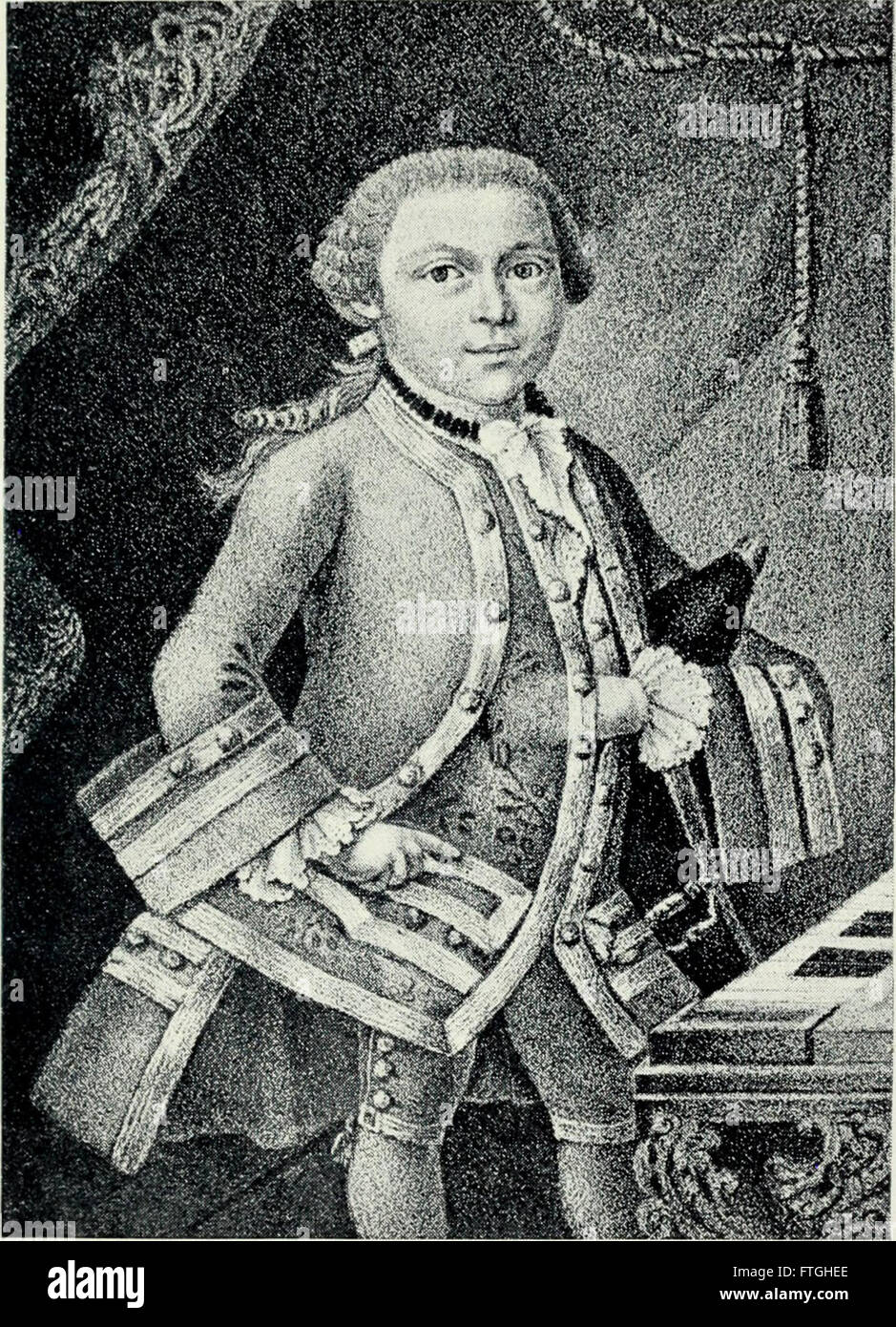 A 1908 biography of Wolfgang Amadeus Mozart, recounting his life and ...