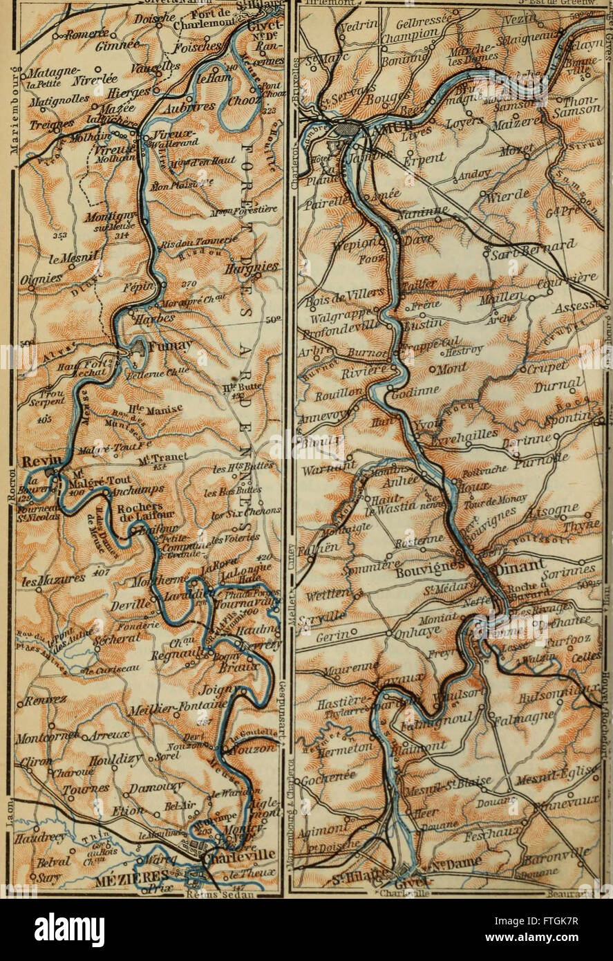 Antique map of the english channel hi-res stock photography and images ...