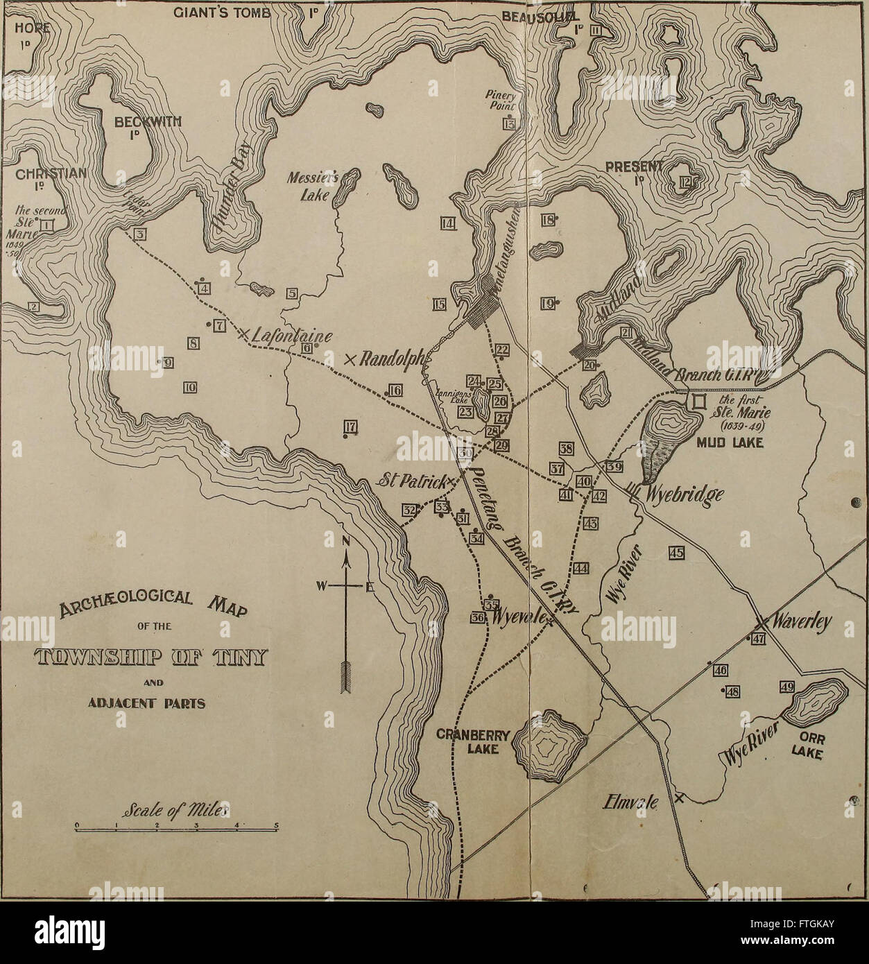Map of simcoe hi-res stock photography and images - Alamy