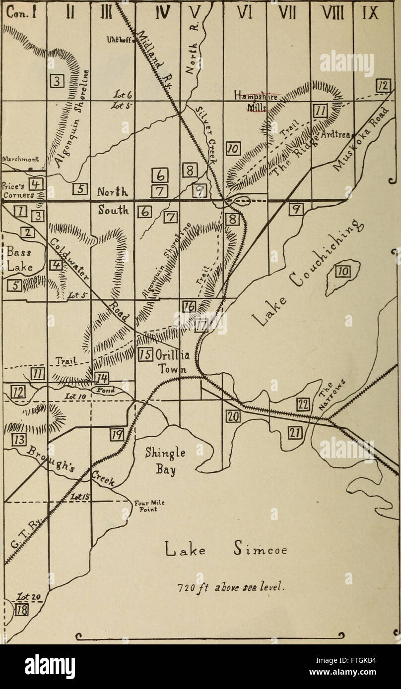 Map of simcoe hi-res stock photography and images - Alamy