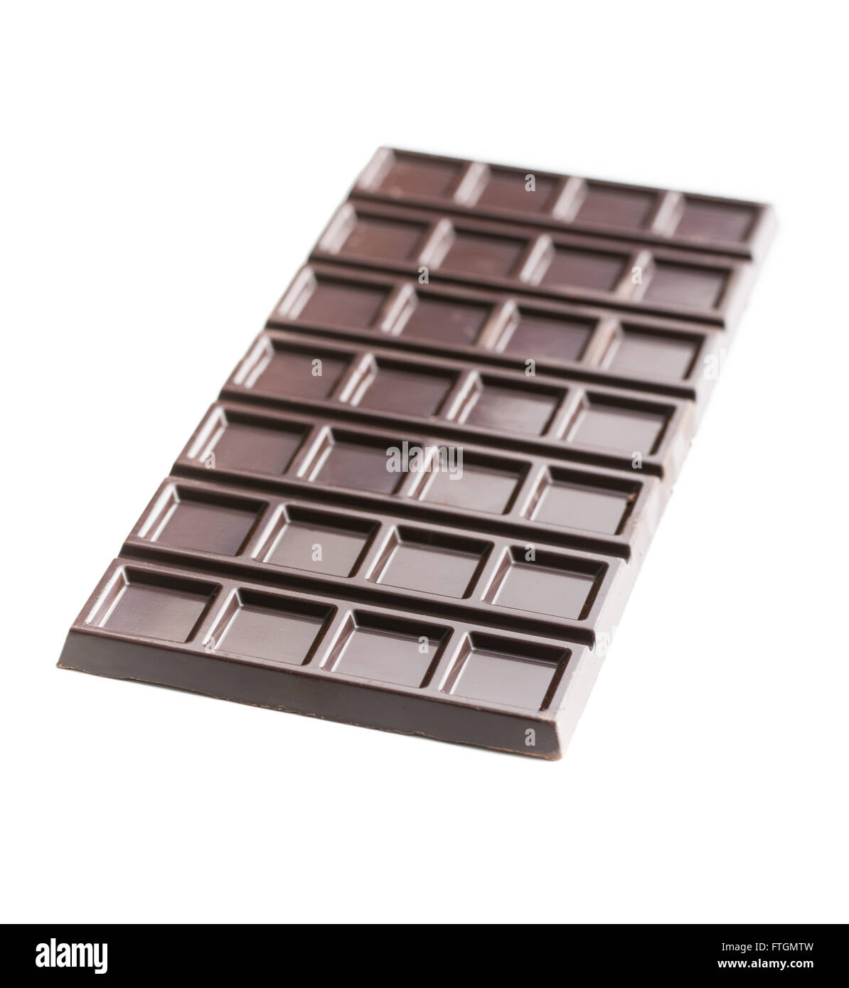 dark chocolate bars on white background Stock Photo - Alamy