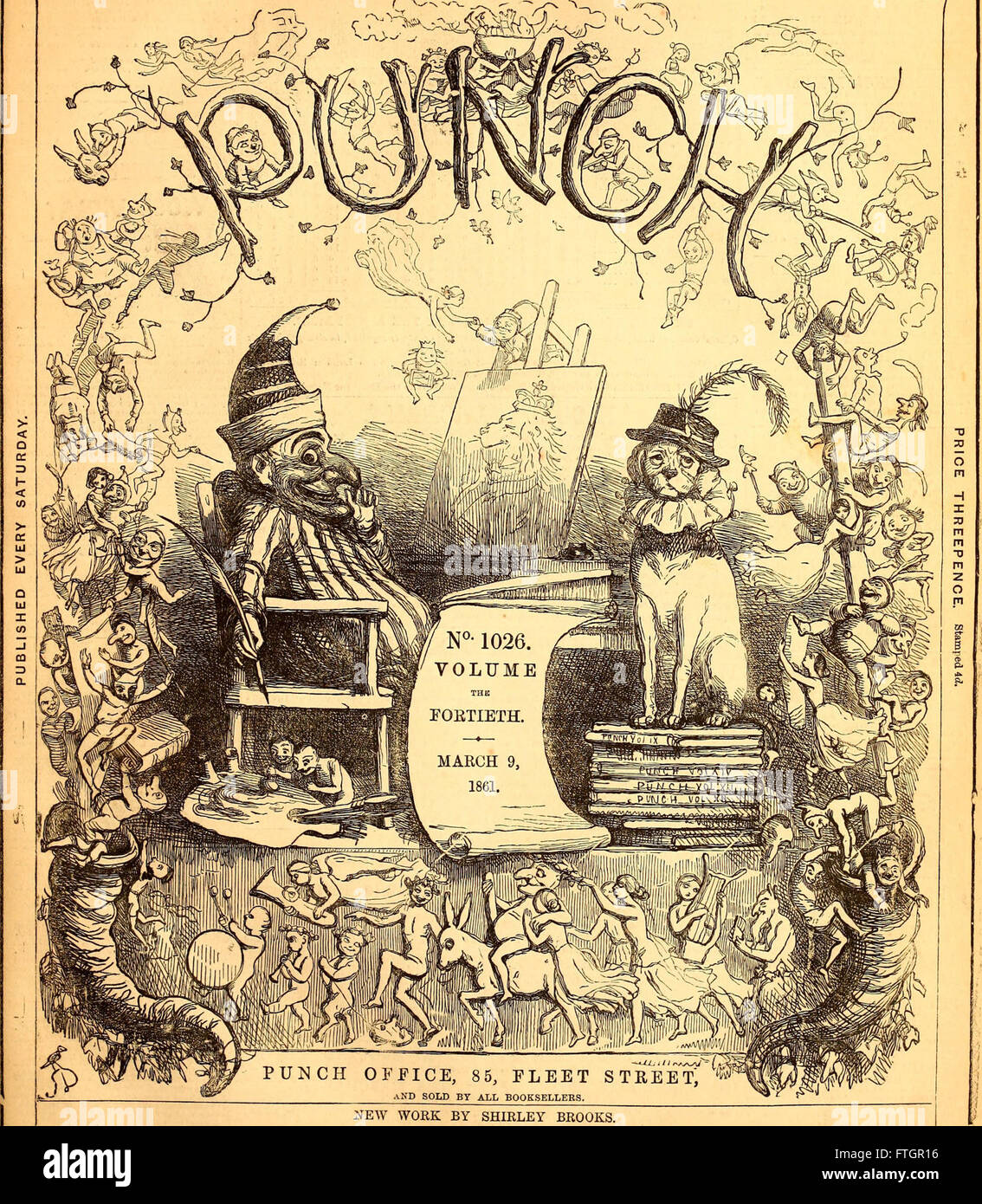 The 1841 edition of 'Punch' magazine features satirical and humorous ...