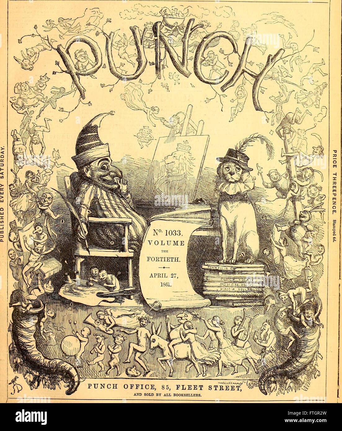 A 1841 issue of 'Punch,' a British satirical magazine known for its ...