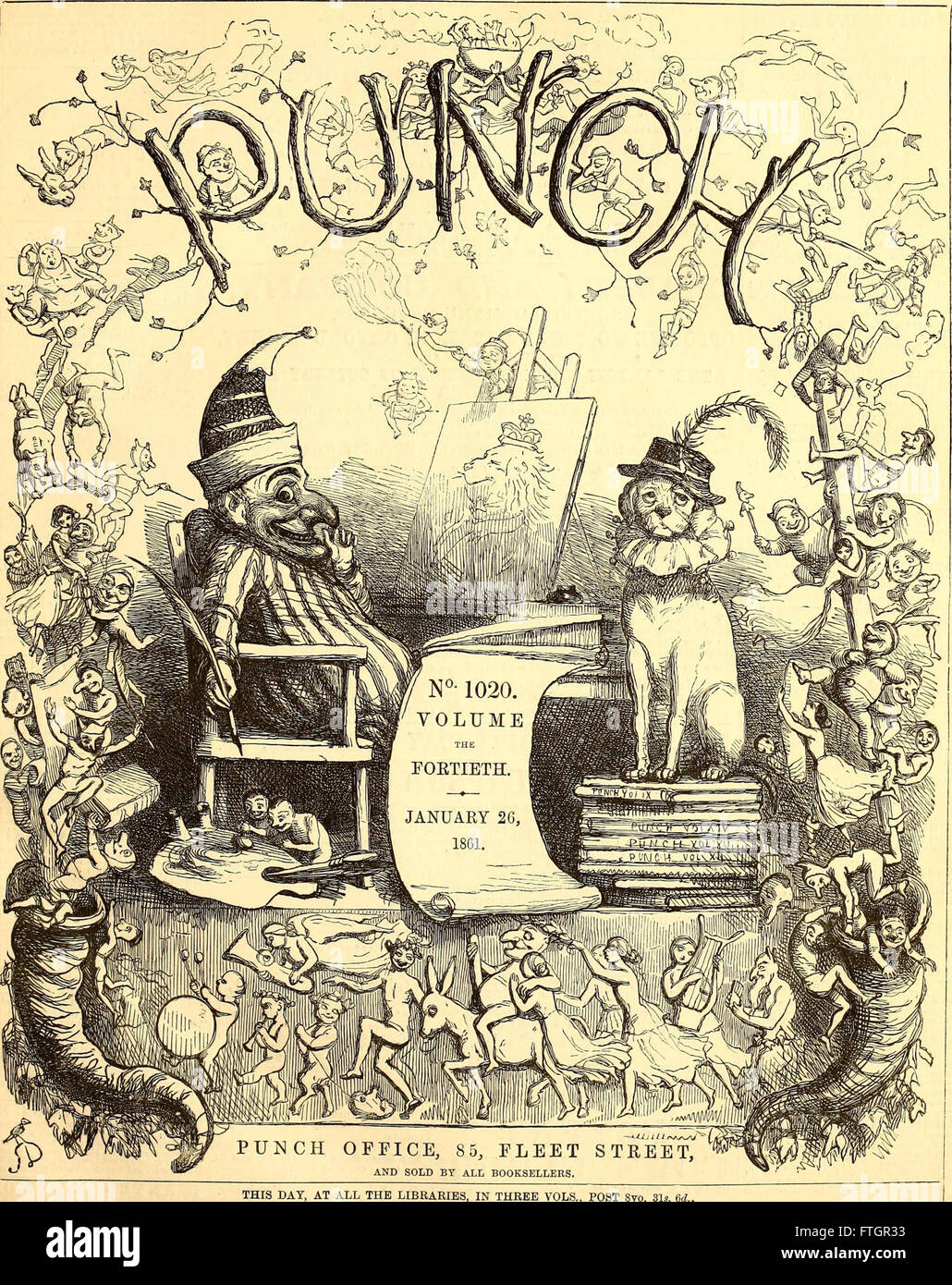 A 1841 edition of Punch, a British satirical magazine known for its ...
