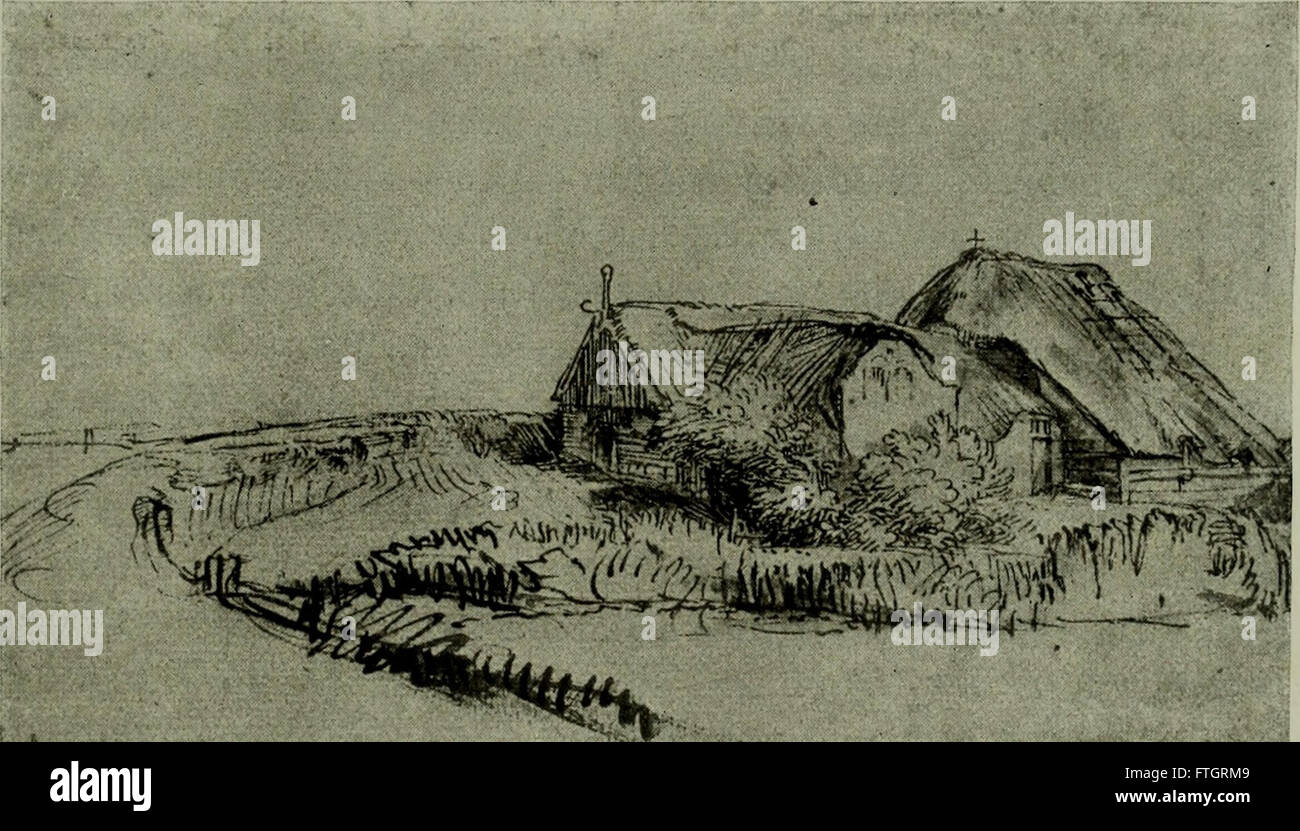 A collection of hand-drawn works by Rembrandt, showcasing the artist's ...