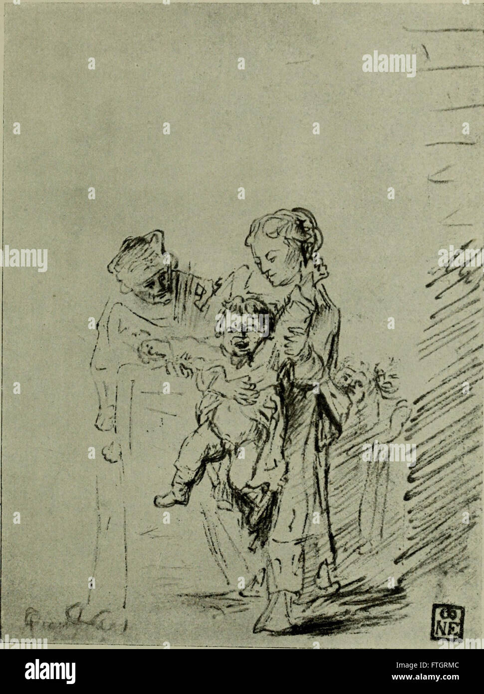 A collection of hand drawings by the famous Dutch artist Rembrandt ...