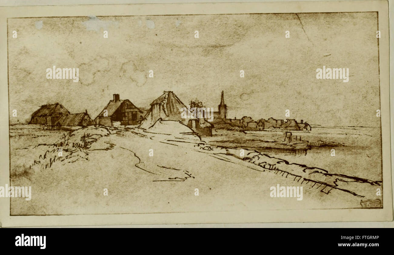 A 1919 collection showcasing hand-drawn works by Rembrandt ...