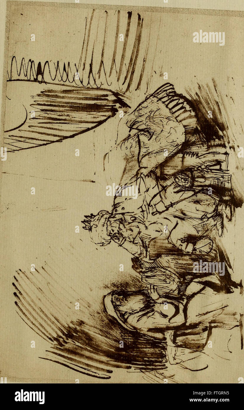 A 1919 collection of Rembrandt's drawings, showcasing the artist's ...
