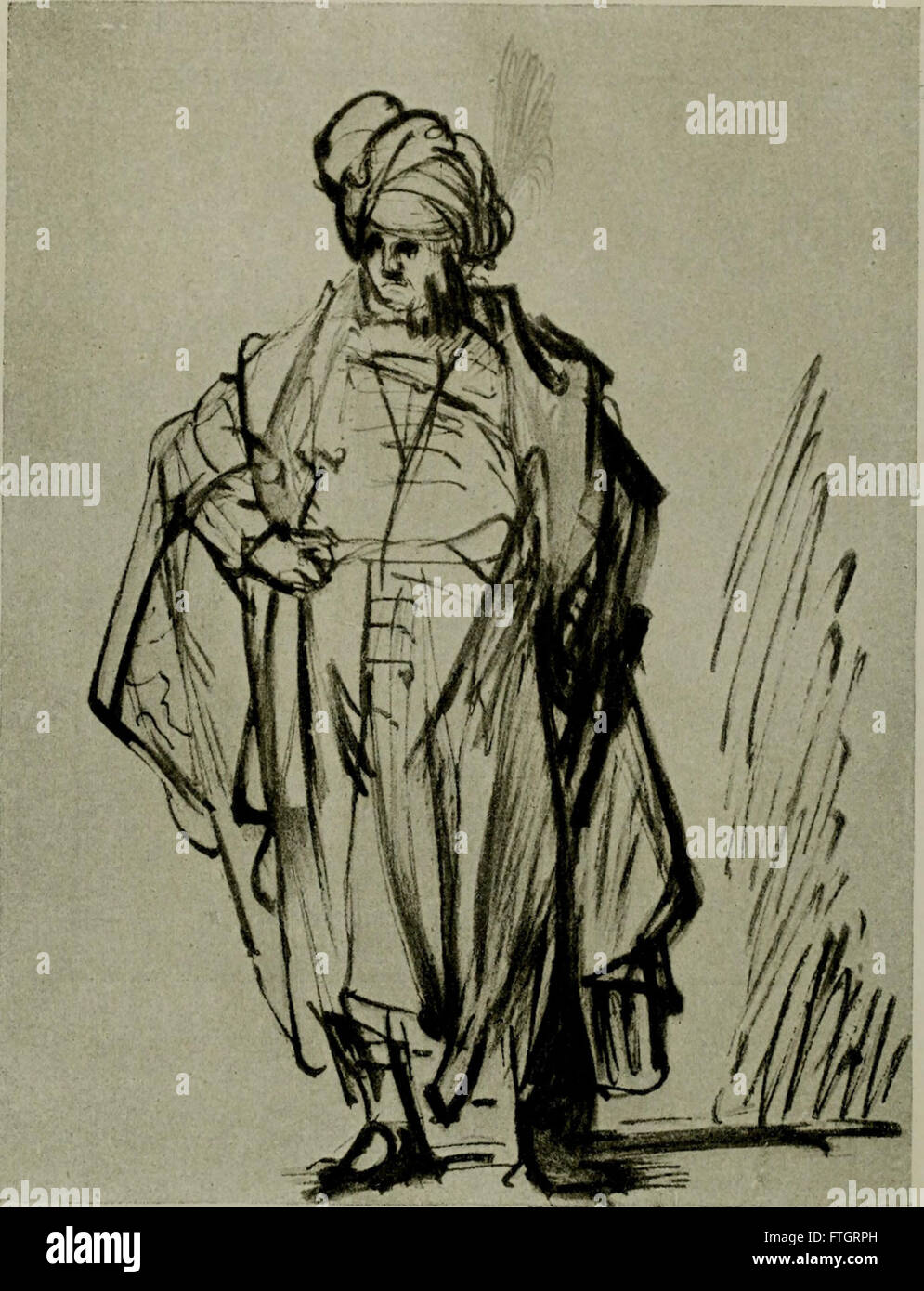 The 1919 work presents a collection of Rembrandt's hand-drawn sketches ...