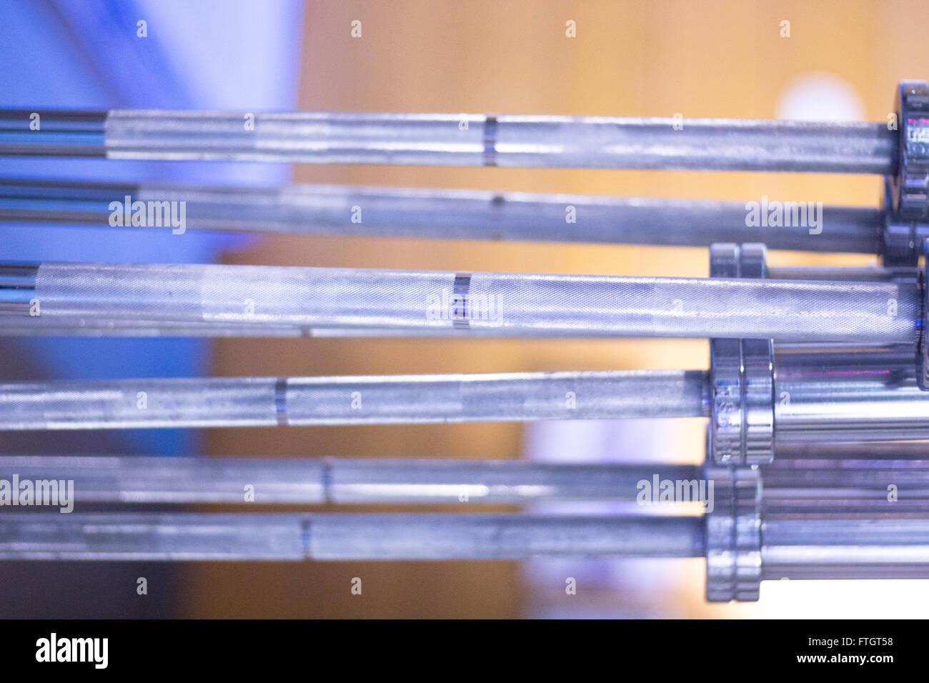 Olympic metal barbells in crossfit, bodybuilding and weight training ...