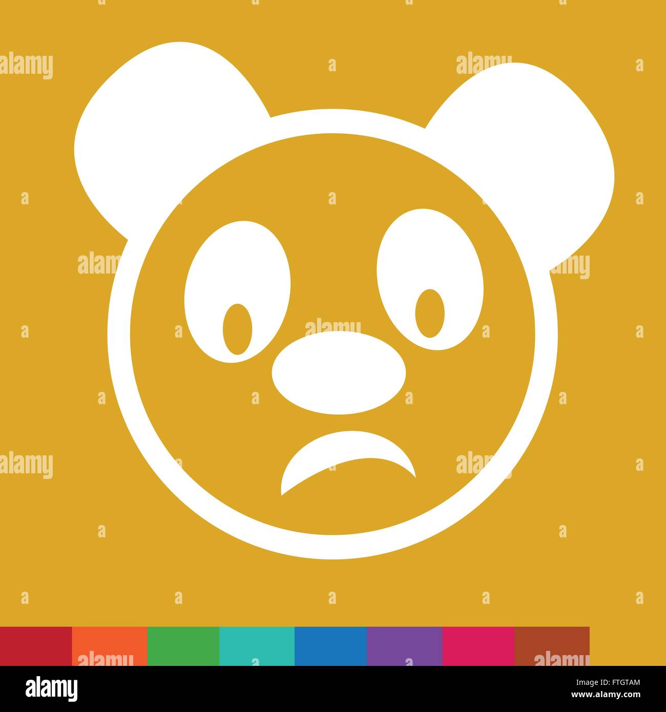 Cute panda emotion Icon Illustration sign design Stock Vector Image ...
