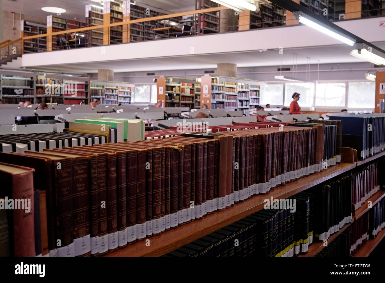 The reading room in Israel's National Library on the Givat Ram campus ...