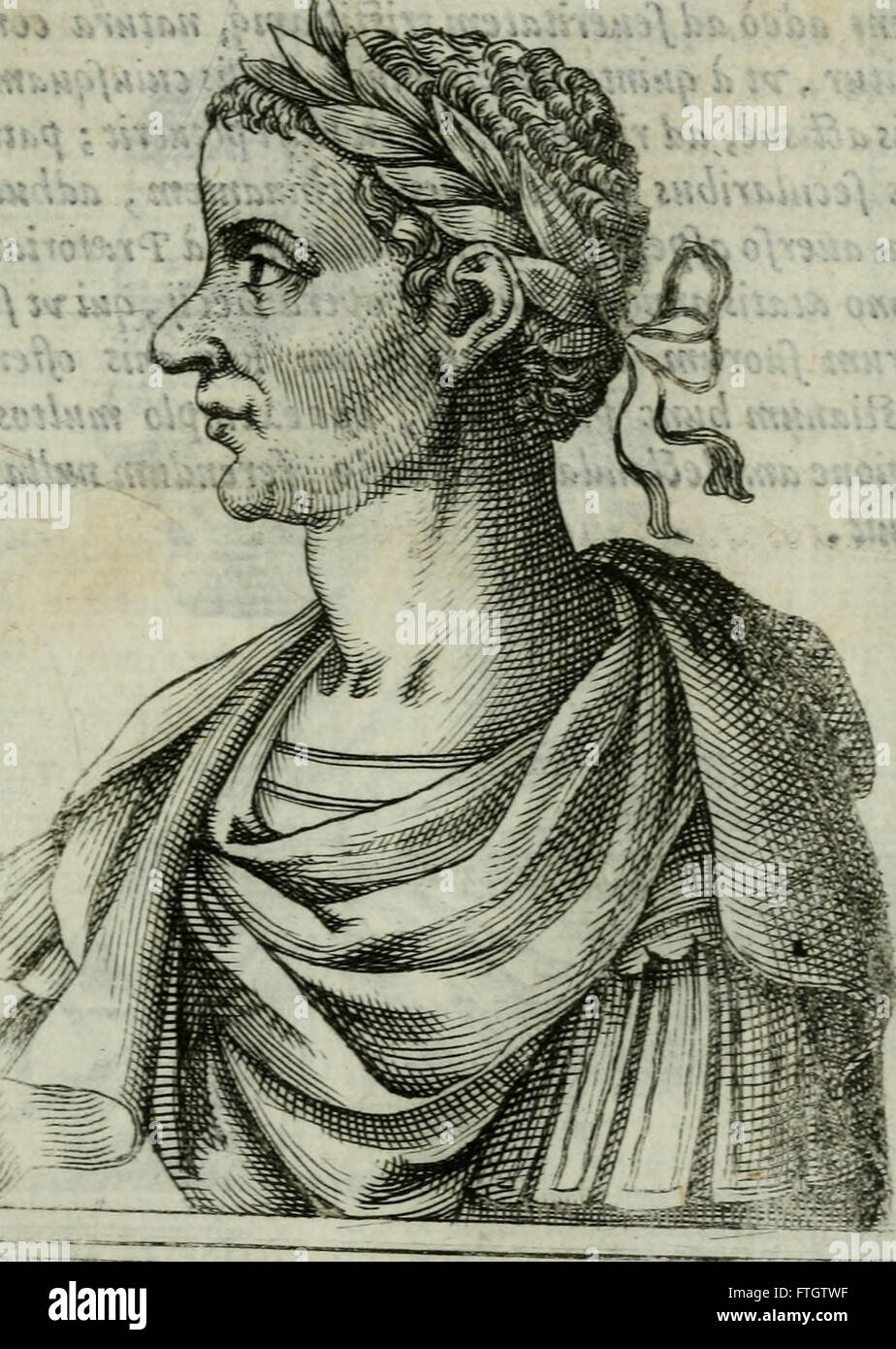 A 1583 work compiling the effigies (portraits) and histories of the Roman emperors, compiled by ...