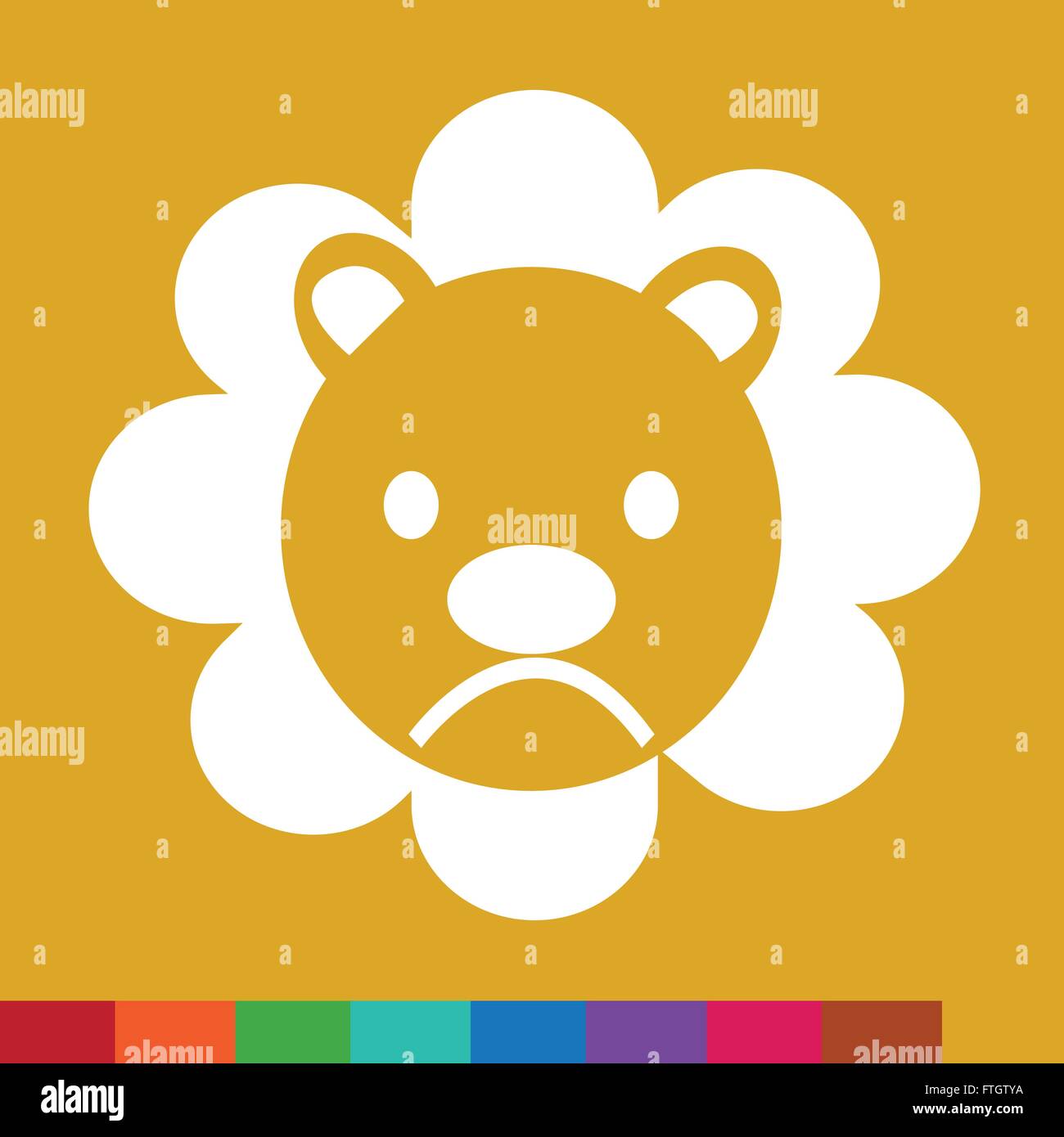 Cute Lion emotion Icon Illustration sign design Stock Vector Image ...