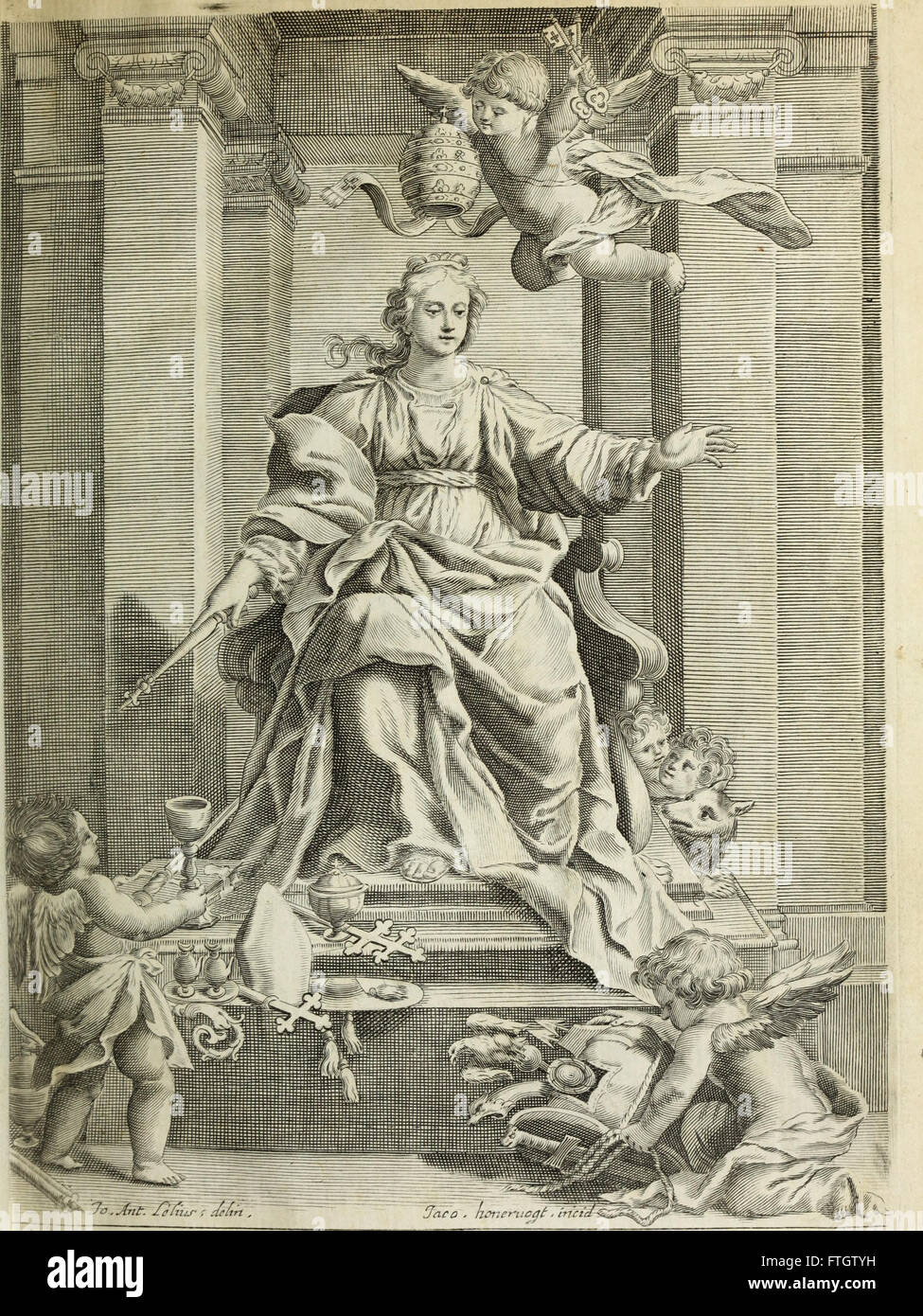 This 1725 work, 'Ancient and Modern Rome', presents detailed ...