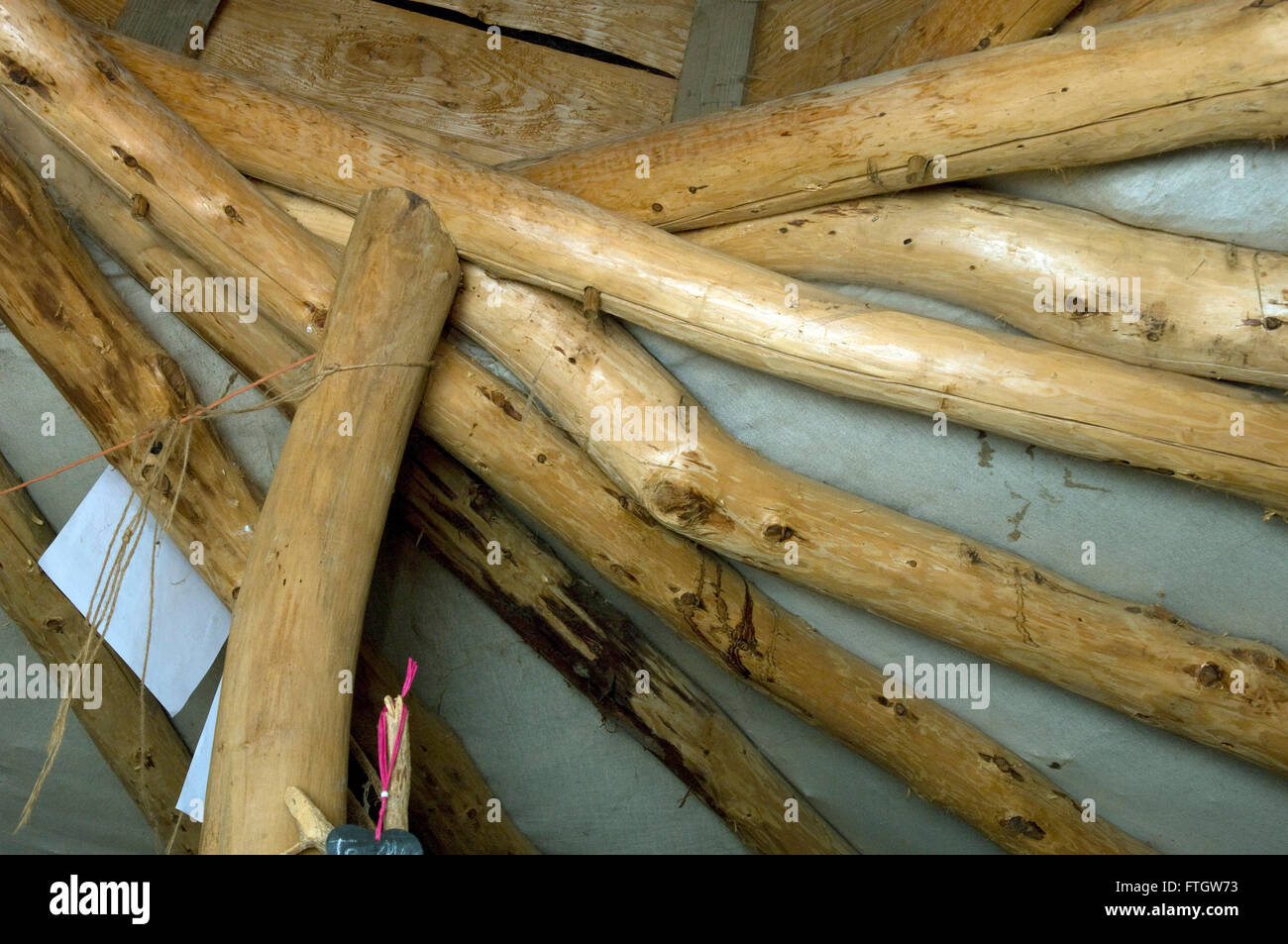 Lammas eco village at Tir Y Gafel,Pembrokeshire,Wales,UK, showing the ...