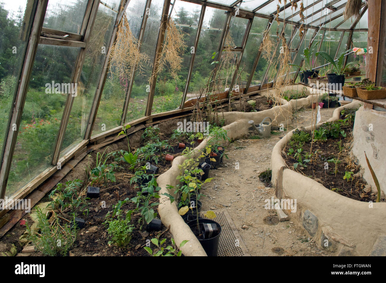Lammas eco village at Tir Y Gafel,Pembrokeshire,Wales,UK, showing the ...