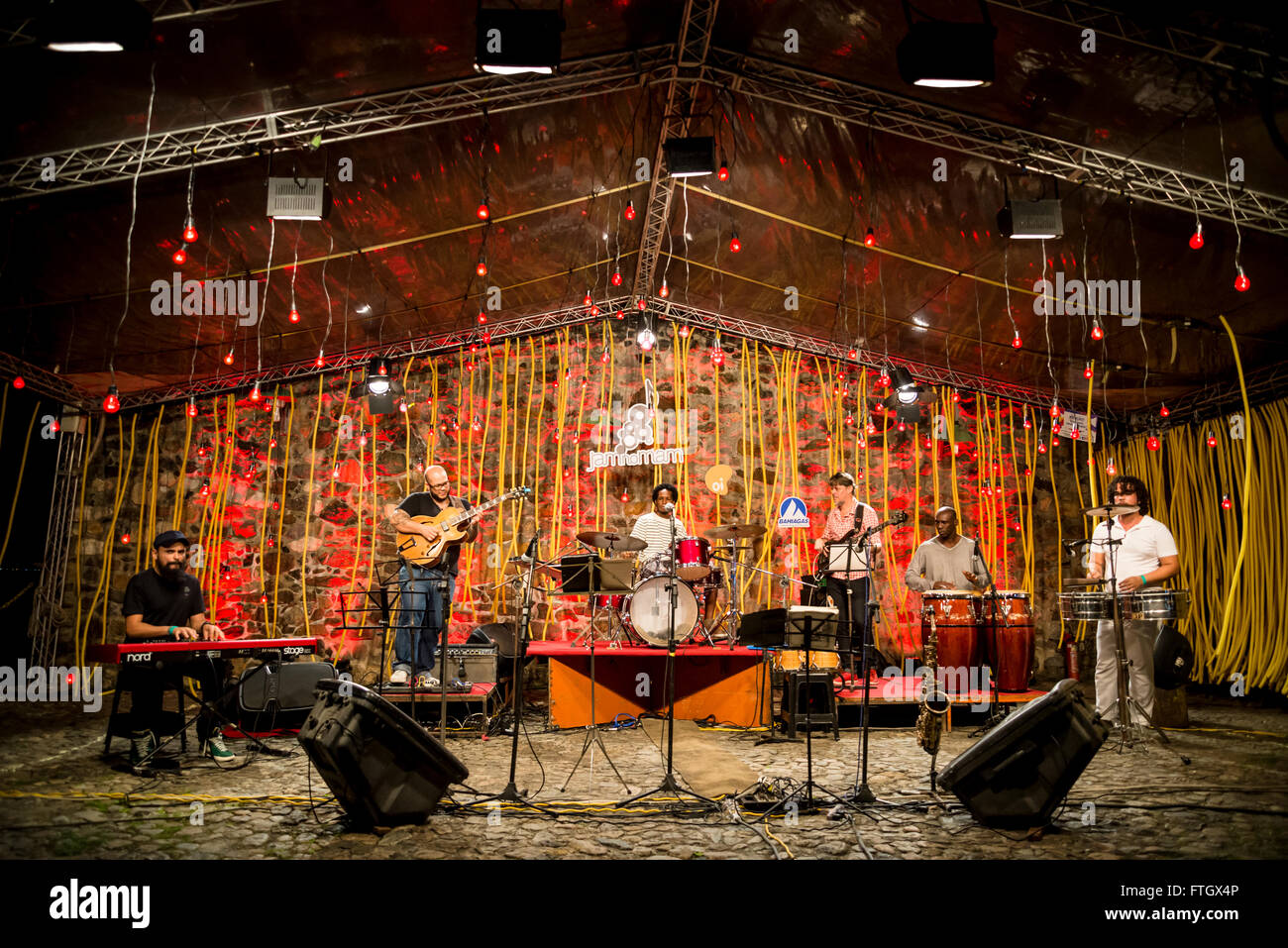 Jazz jam session at Jam no Mam, stage at the Museum of Modern Art ...