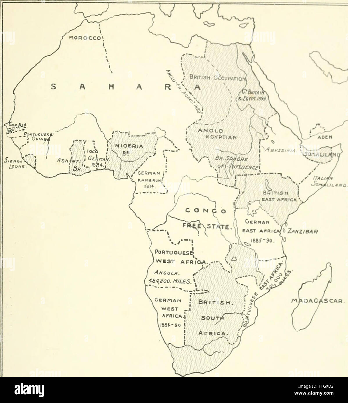 South africa map 1900 hi-res stock photography and images - Alamy
