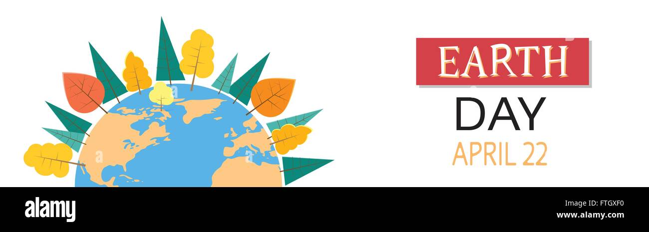 Earth Day World Globe Tree Plant Concept Stock Vector Image & Art - Alamy