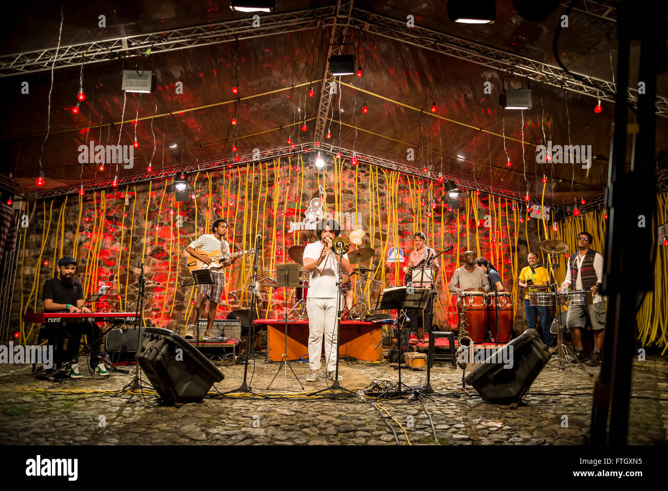 Jazz jam session at Jam no Mam, stage at the Museum of Modern Art ...