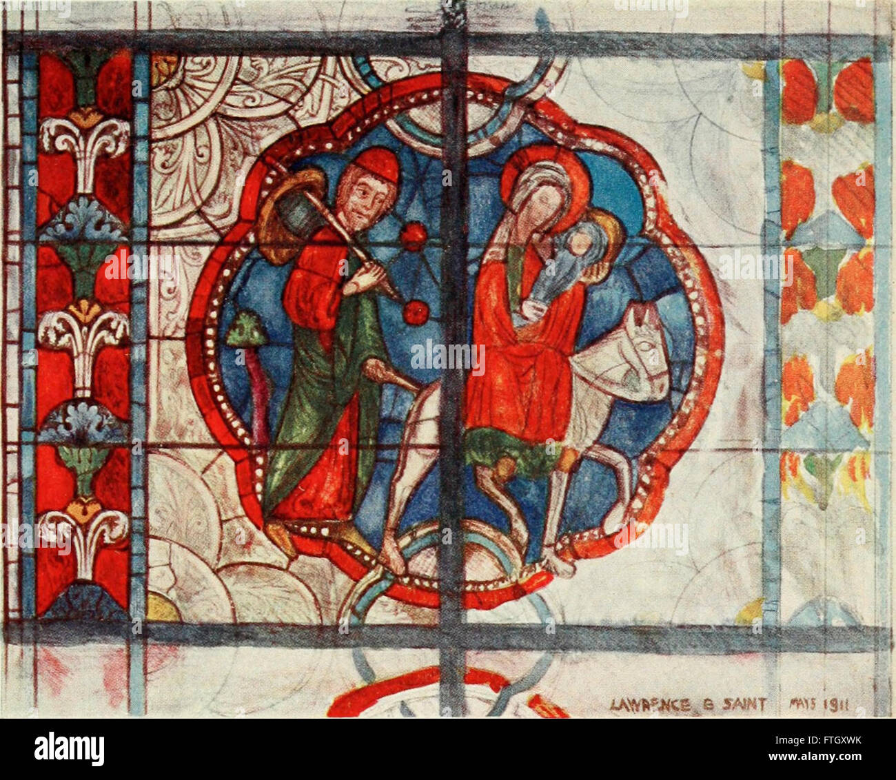 A 1913 study of stained glass windows from the Middle Ages in England ...