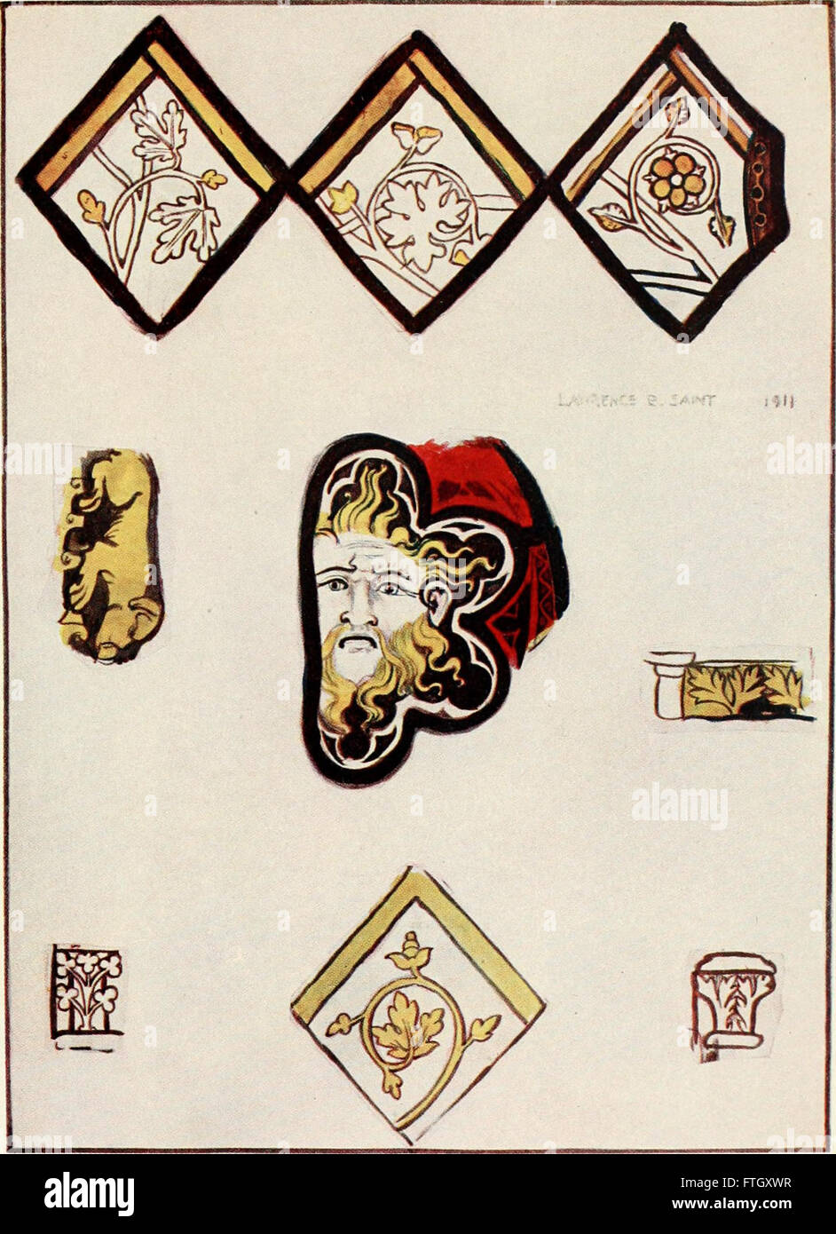 A 1913 work on the stained glass art of medieval England and France ...